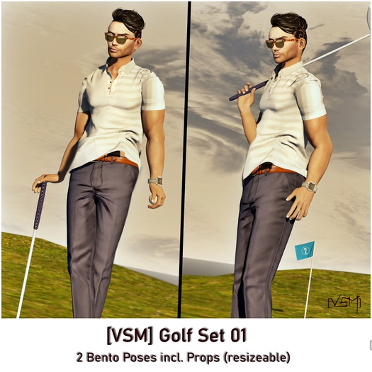 Second Life Marketplace - [VSM] devil inside... Golf Pose Set 01 ...